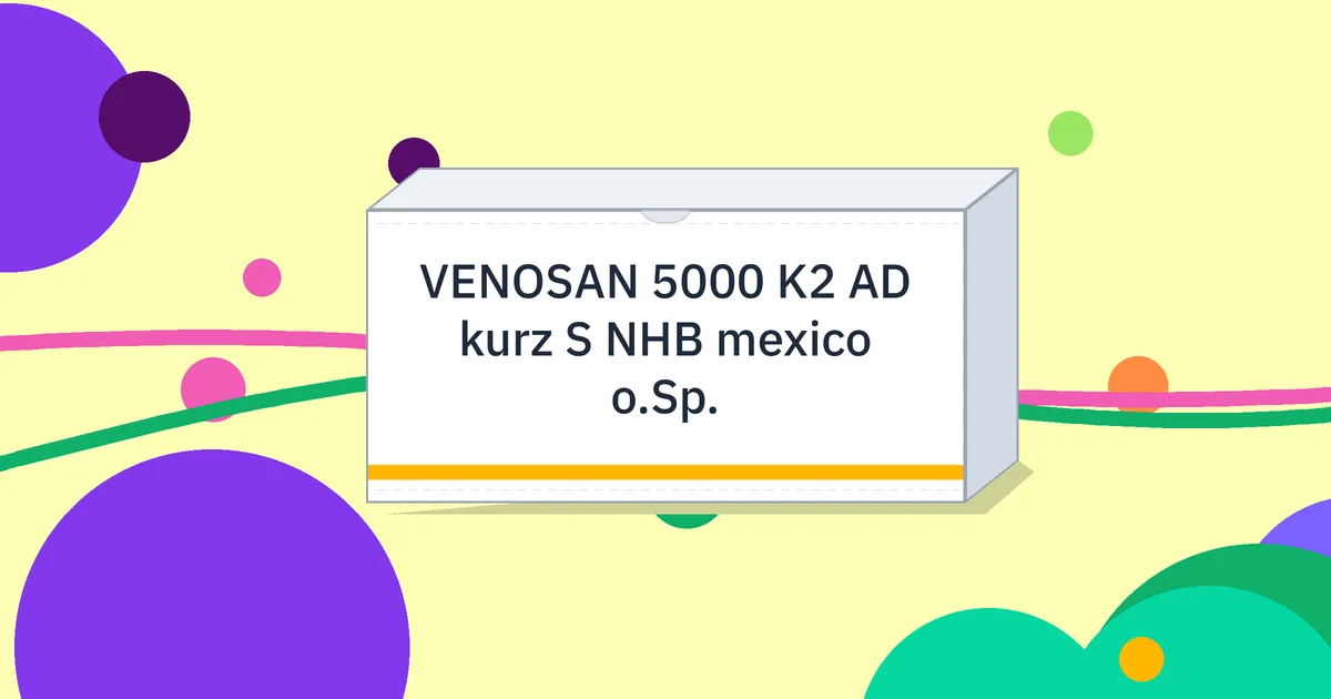 Symbolbild: Packung mit der Aufschrift VENOSAN 5000 K2 AD kurz S NHB mexico o.Sp. (PZN 14430135) – Verfügbarkeit und Bezug in Apotheken in Frankfurt am Main