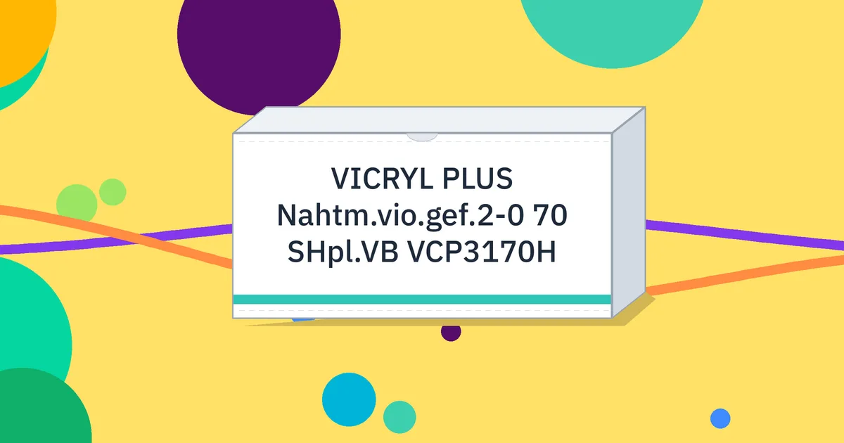 Symbolbild: Packung mit der Aufschrift VICRYL PLUS Nahtm.vio.gef.2-0 70 SHpl.VB VCP3170H (PZN 20390658) – Verfügbarkeit und Bezug in Apotheken in Frankfurt am Main