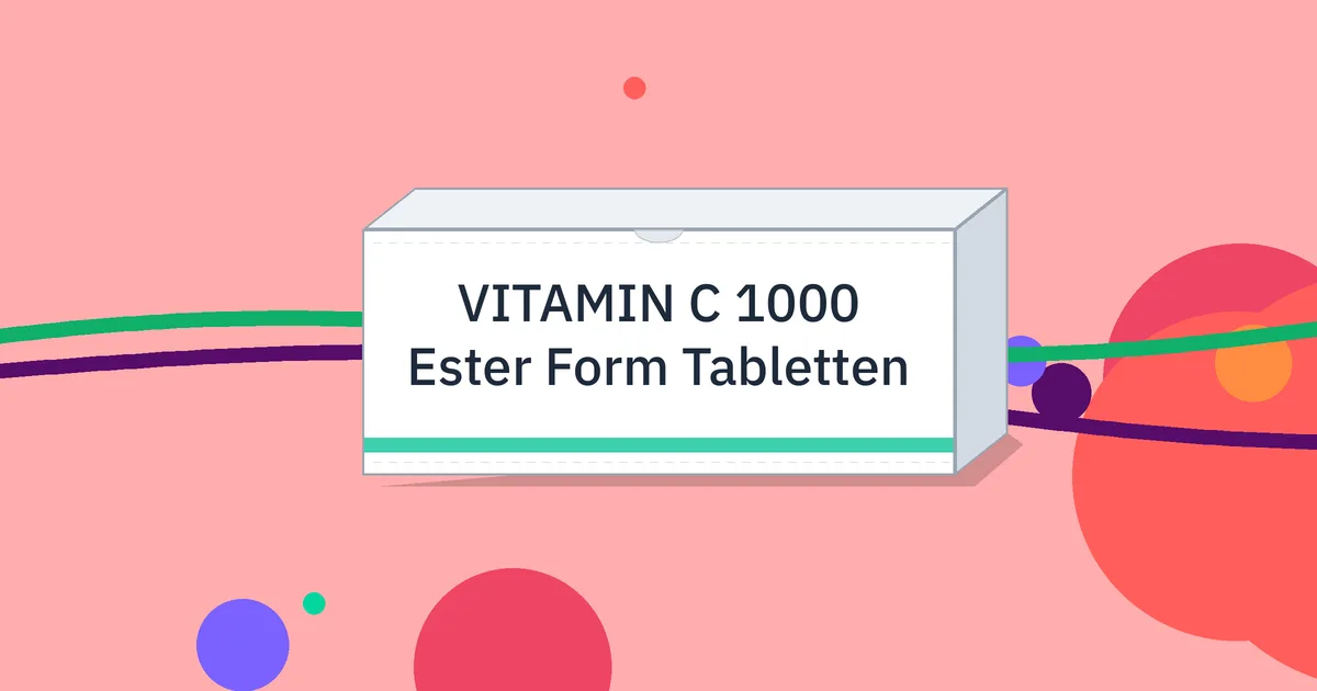 Symbolbild: Packung mit der Aufschrift VITAMIN C 1000 Ester Form Tabletten (PZN 01083815) – Verfügbarkeit und Bezug in Apotheken in Frankfurt am Main