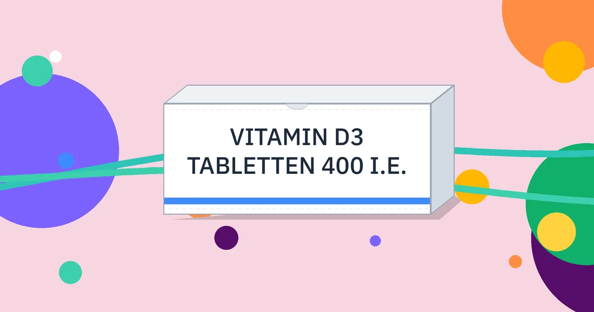 Symbolbild: Packung mit der Aufschrift VITAMIN D3 TABLETTEN 400 I.E. (PZN 11080605) – Verfügbarkeit und Bezug in Apotheken in Frankfurt am Main