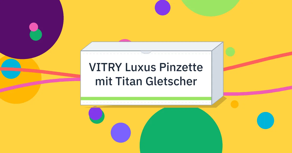 Symbolbild: Packung mit der Aufschrift VITRY Luxus Pinzette mit Titan Gletscher (PZN 16157979) – Verfügbarkeit und Bezug in Apotheken in Frankfurt am Main
