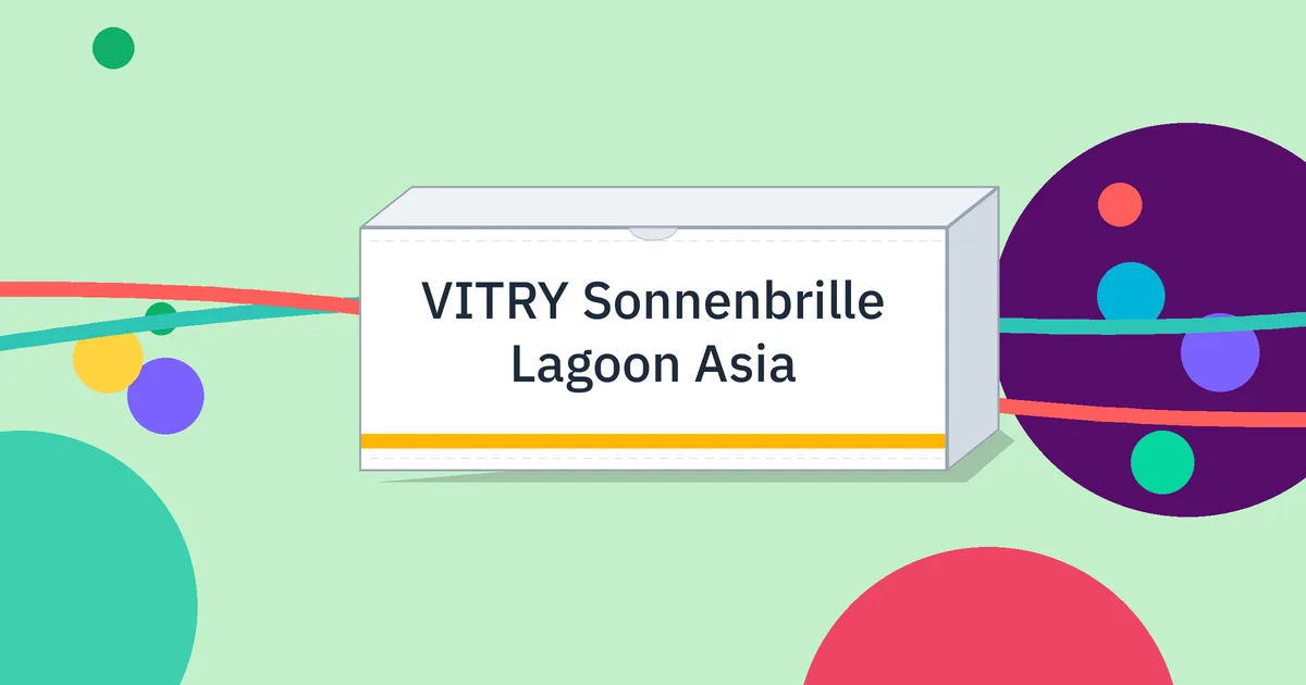 Symbolbild: Packung mit der Aufschrift VITRY Sonnenbrille Lagoon Asia (PZN 18452777) – Verfügbarkeit und Bezug in Apotheken in Frankfurt am Main