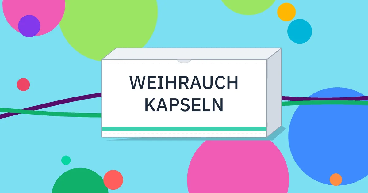 Symbolbild: Packung mit der Aufschrift WEIHRAUCH KAPSELN (PZN 15740642) – Verfügbarkeit und Bezug in Apotheken in Frankfurt am Main