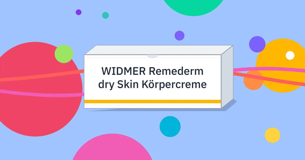Symbolbild: Packung mit der Aufschrift WIDMER Remederm dry Skin Körpercreme (PZN 19345003) – Verfügbarkeit und Bezug in Apotheken in Frankfurt am Main