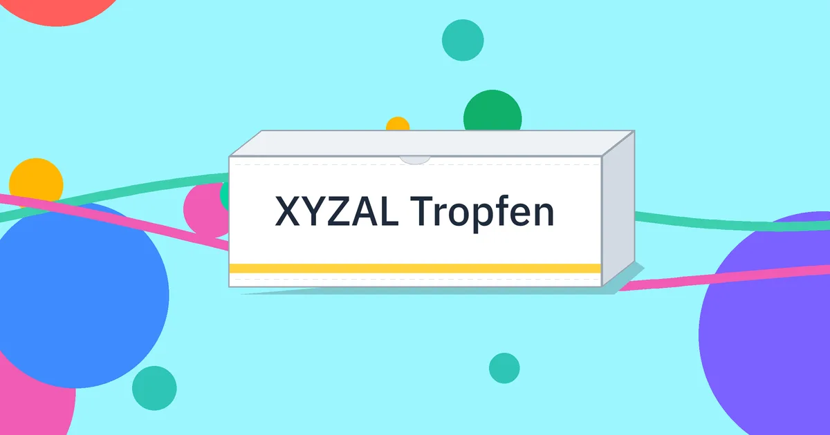 Symbolbild: Packung mit der Aufschrift XYZAL Tropfen (PZN 06309827) – Verfügbarkeit und Bezug in Apotheken in Frankfurt am Main