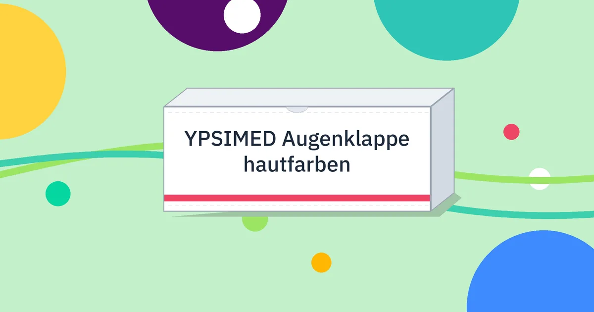 Symbolbild: Packung mit der Aufschrift YPSIMED Augenklappe hautfarben (PZN 12603181) – Verfügbarkeit und Bezug in Apotheken in Frankfurt am Main