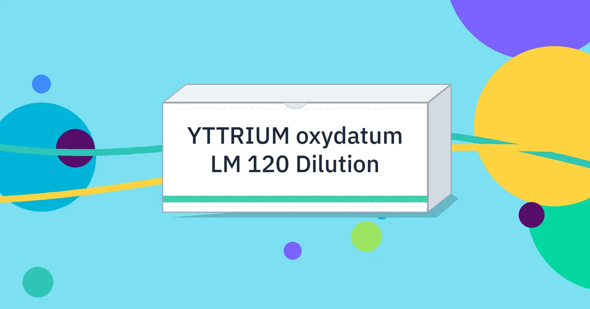 Symbolbild: Packung mit der Aufschrift YTTRIUM oxydatum LM 120 Dilution (PZN 13288468) – Verfügbarkeit und Bezug in Apotheken in Frankfurt am Main