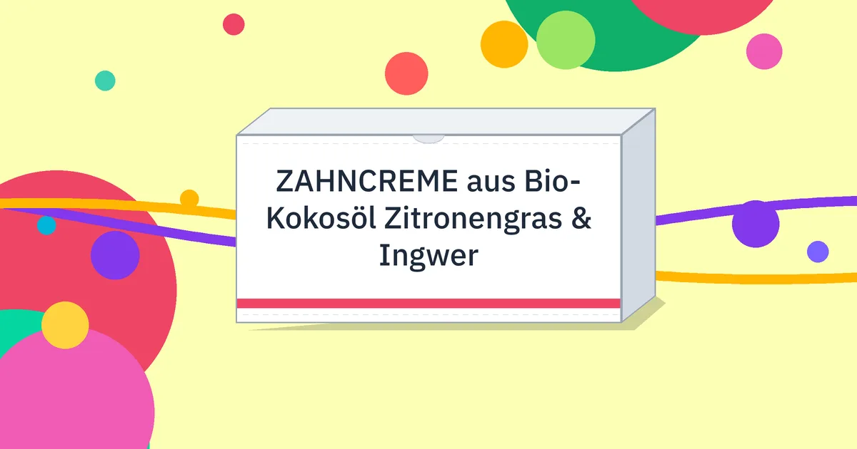 Symbolbild: Packung mit der Aufschrift ZAHNCREME aus Bio-Kokosöl Zitronengras & Ingwer (PZN 16829982) – Verfügbarkeit und Bezug in Apotheken in Frankfurt am Main