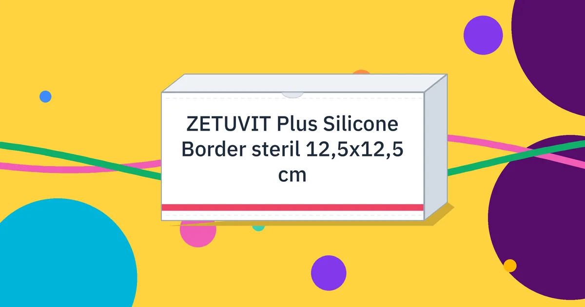 Symbolbild: Packung mit der Aufschrift ZETUVIT Plus Silicone Border steril 12,5x12,5 cm (PZN 18716911) – Verfügbarkeit und Bezug in Apotheken in Frankfurt am Main