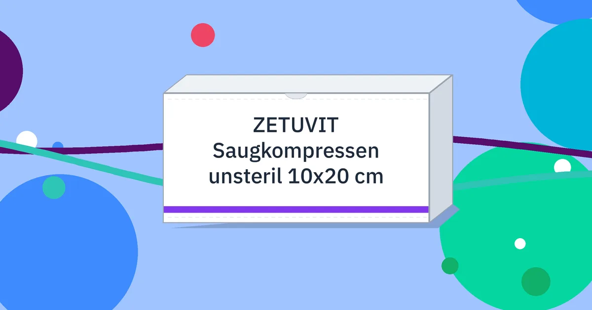 Symbolbild: Packung mit der Aufschrift ZETUVIT Saugkompressen unsteril 10x20 cm (PZN 18716905) – Verfügbarkeit und Bezug in Apotheken in Frankfurt am Main