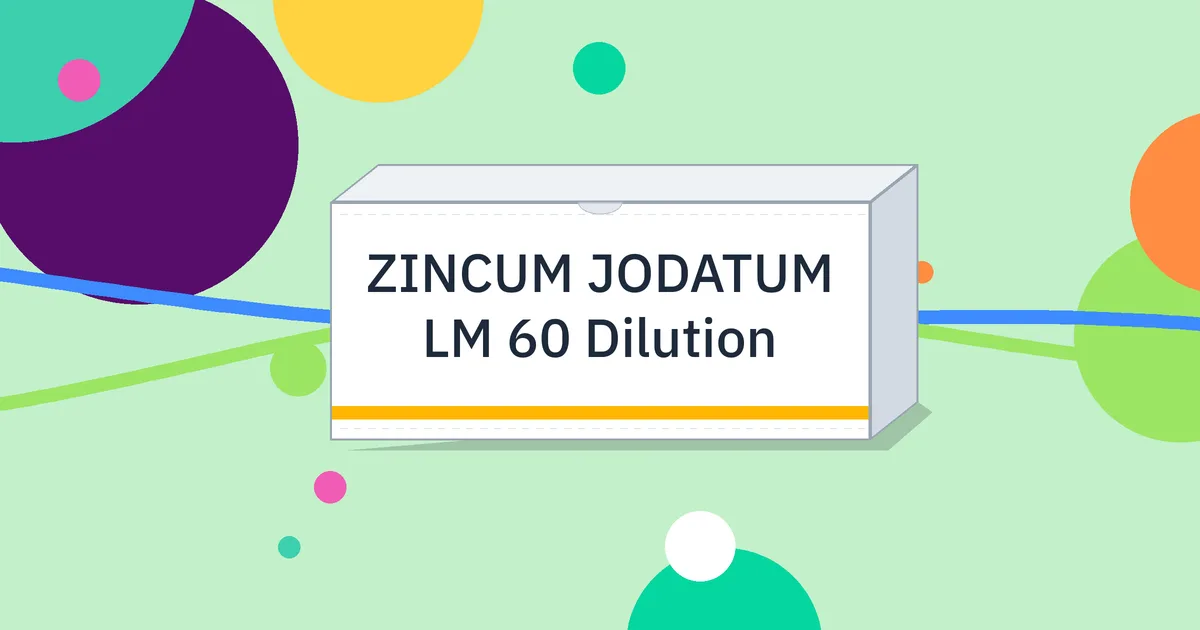 Symbolbild: Packung mit der Aufschrift ZINCUM JODATUM LM 60 Dilution (PZN 13294457) – Verfügbarkeit und Bezug in Apotheken in Frankfurt am Main