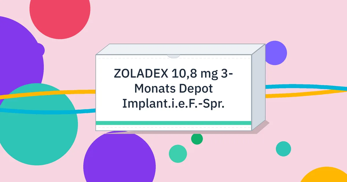 Symbolbild: Packung mit der Aufschrift ZOLADEX 10,8 mg 3-Monats Depot Implant.i.e.F.-Spr. (PZN 01005471) – Verfügbarkeit und Bezug in Apotheken in Frankfurt am Main