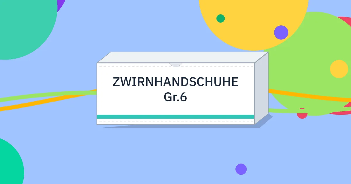Symbolbild: Packung mit der Aufschrift ZWIRNHANDSCHUHE Gr.6 (PZN 11162390) – Verfügbarkeit und Bezug in Apotheken in Frankfurt am Main