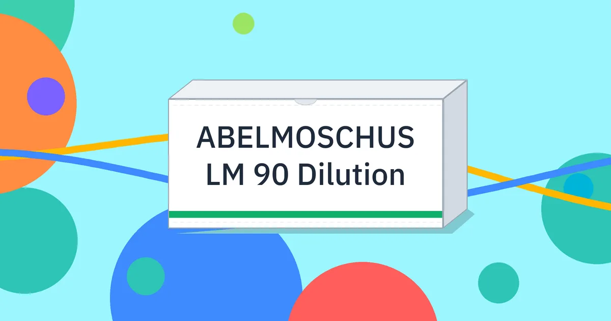 Symbolbild: Packung mit der Aufschrift ABELMOSCHUS LM 90 Dilution (PZN 12750479) – Verfügbarkeit und Bezug in Apotheken in Frankfurt am Main