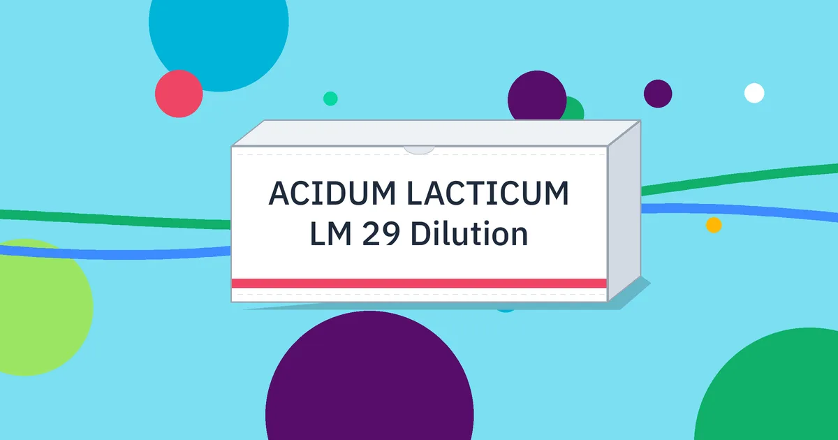 Symbolbild: Packung mit der Aufschrift ACIDUM LACTICUM LM 29 Dilution (PZN 13279618) – Verfügbarkeit und Bezug in Apotheken in Frankfurt am Main