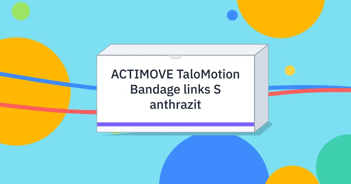 Symbolbild: Packung mit der Aufschrift ACTIMOVE TaloMotion Bandage links S anthrazit (PZN 17948789) – Verfügbarkeit und Bezug in Apotheken in Frankfurt am Main