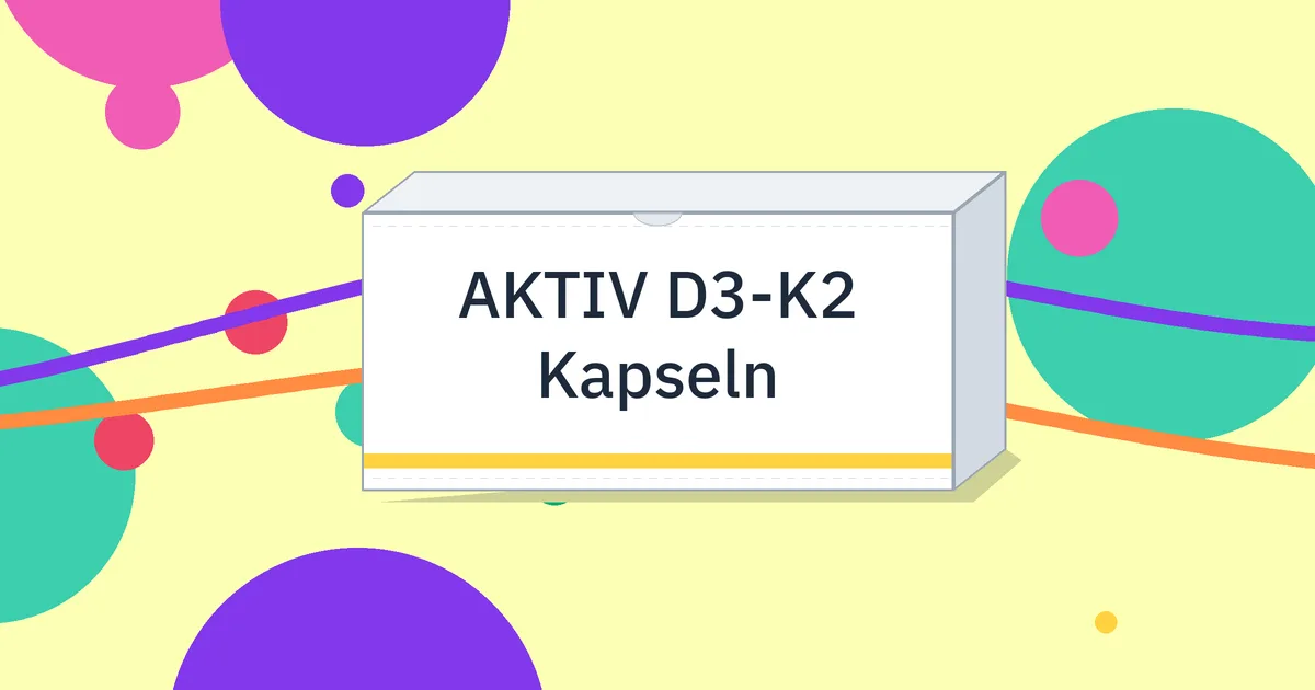 Symbolbild: Packung mit der Aufschrift AKTIV D3-K2 Kapseln (PZN 12871154) – Verfügbarkeit und Bezug in Apotheken in Frankfurt am Main