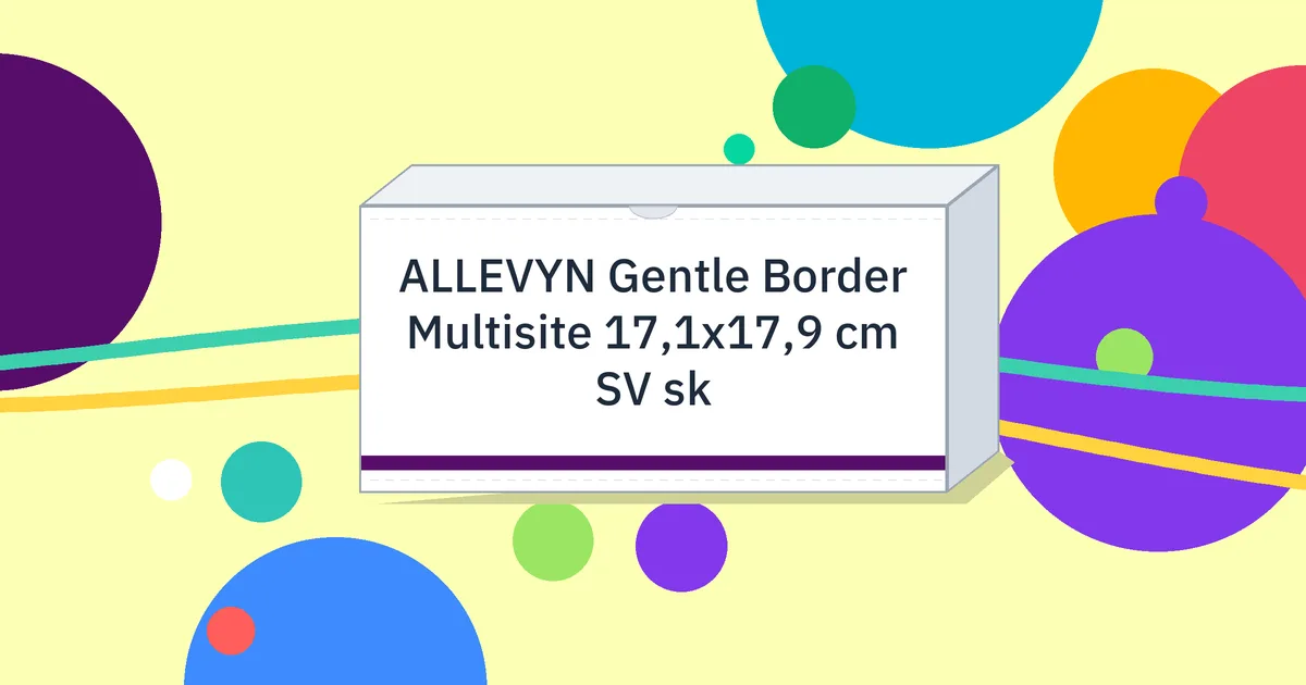 Symbolbild: Packung mit der Aufschrift ALLEVYN Gentle Border Multisite 17,1x17,9 cm SV sk (PZN 08861078) – Verfügbarkeit und Bezug in Apotheken in Frankfurt am Main