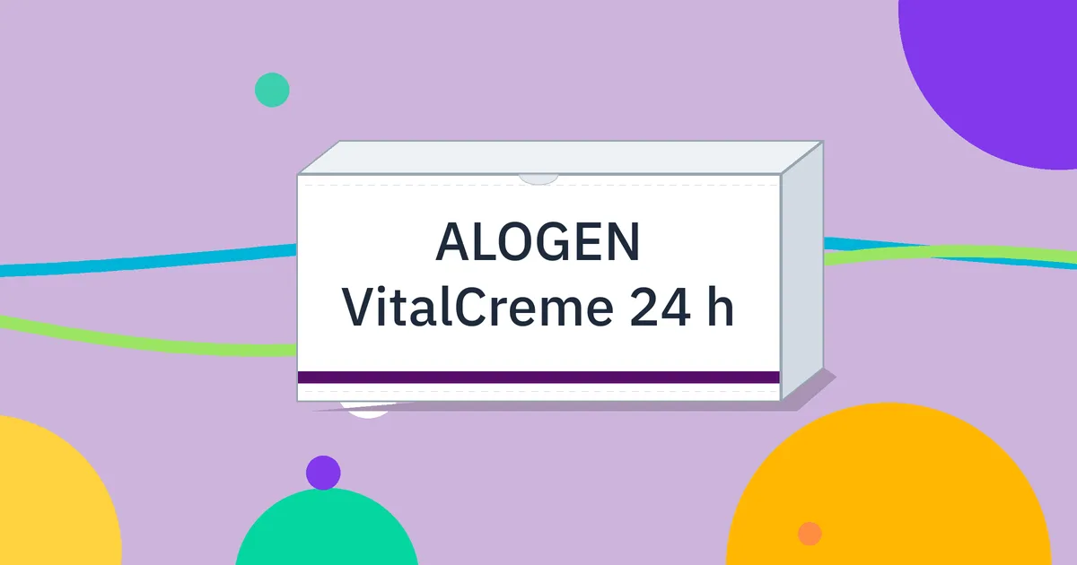 Symbolbild: Packung mit der Aufschrift ALOGEN VitalCreme 24 h (PZN 13336121) – Verfügbarkeit und Bezug in Apotheken in Frankfurt am Main