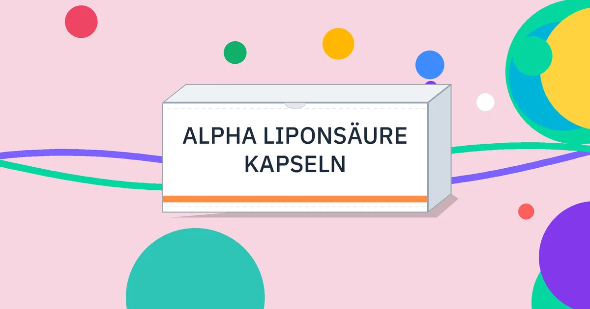 Symbolbild: Packung mit der Aufschrift ALPHA LIPONSÄURE KAPSELN (PZN 10305574) – Verfügbarkeit und Bezug in Apotheken in Frankfurt am Main