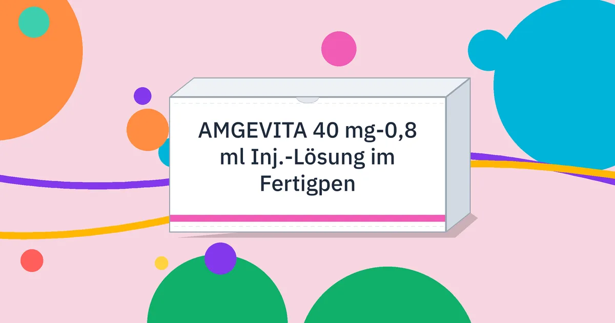 Symbolbild: Packung mit der Aufschrift AMGEVITA 40 mg-0,8 ml Inj.-Lösung im Fertigpen (PZN 15316996) – Verfügbarkeit und Bezug in Apotheken in Frankfurt am Main
