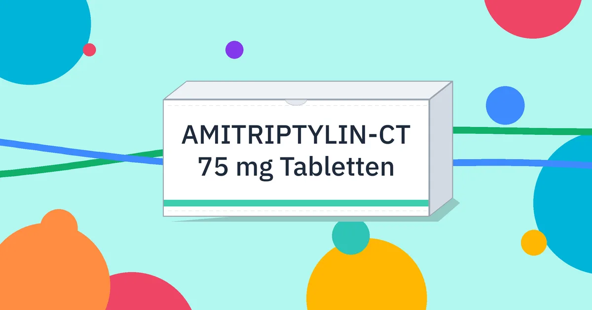 Symbolbild: Packung mit der Aufschrift AMITRIPTYLIN-CT 75 mg Tabletten (PZN 03393750) – Verfügbarkeit und Bezug in Apotheken in Frankfurt am Main