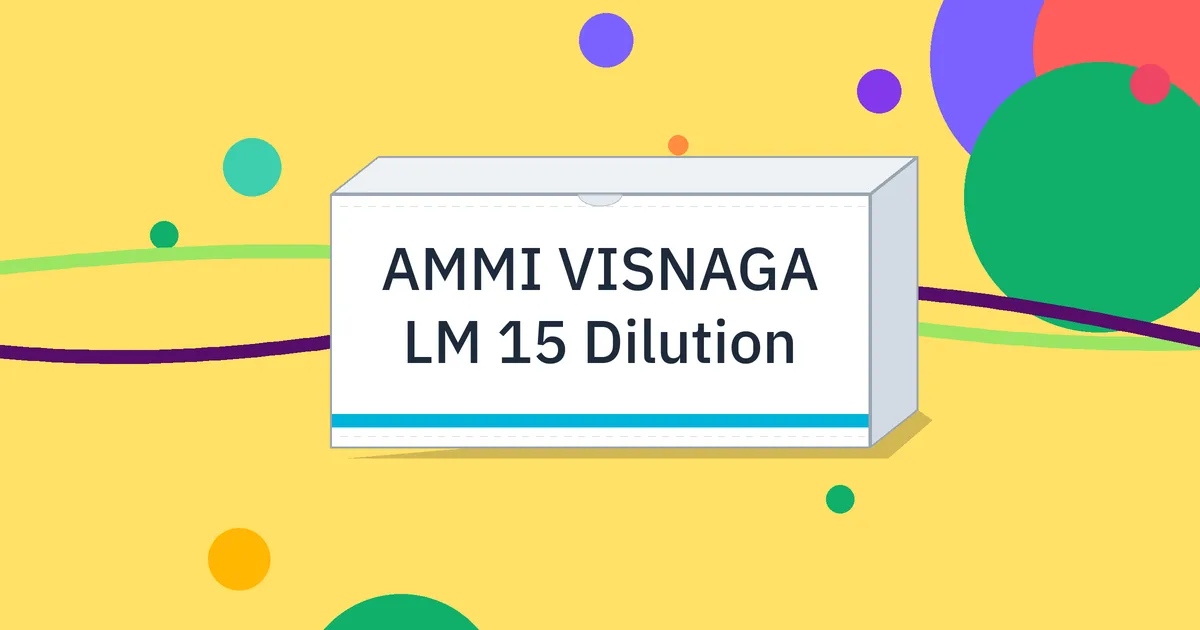 Symbolbild: Packung mit der Aufschrift AMMI VISNAGA LM 15 Dilution (PZN 12760259) – Verfügbarkeit und Bezug in Apotheken in Frankfurt am Main