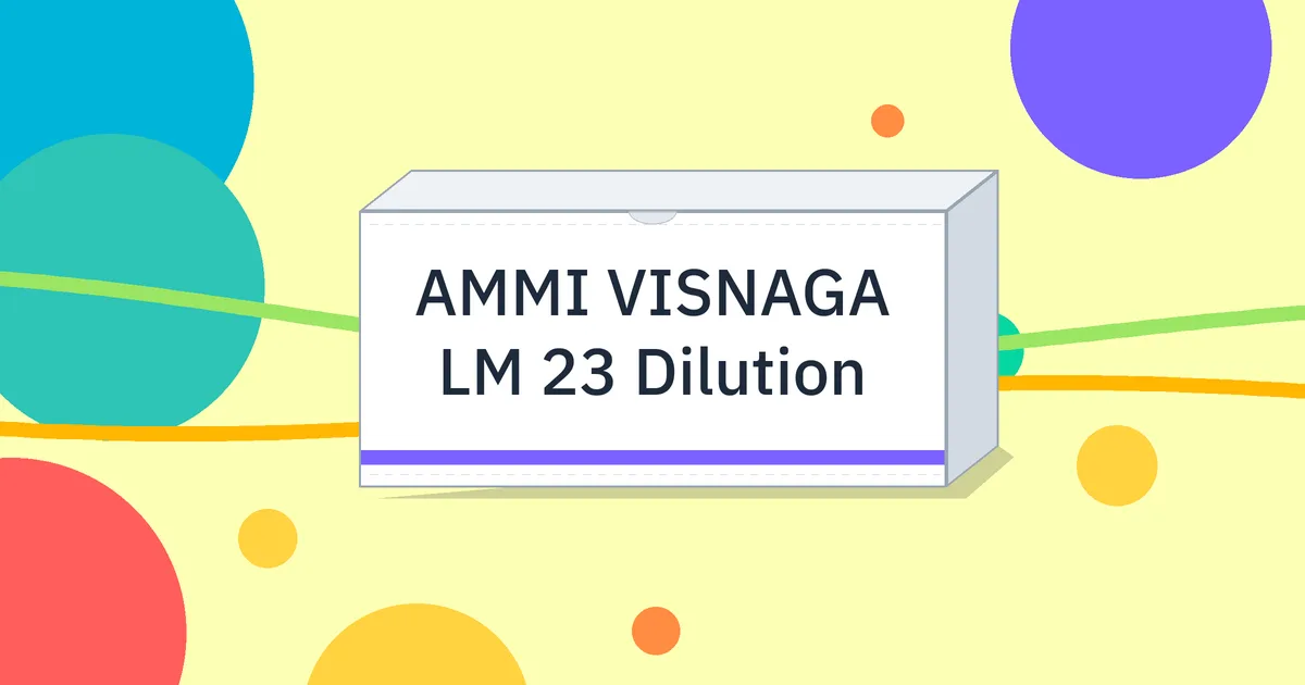 Symbolbild: Packung mit der Aufschrift AMMI VISNAGA LM 23 Dilution (PZN 12760331) – Verfügbarkeit und Bezug in Apotheken in Frankfurt am Main