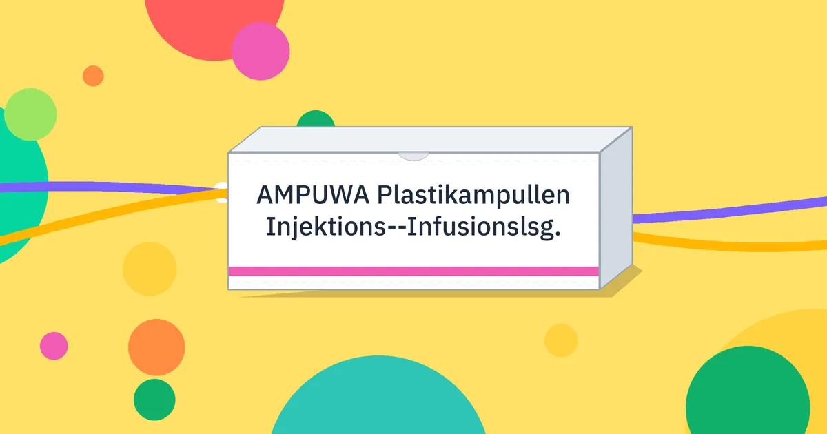 Symbolbild: Packung mit der Aufschrift AMPUWA Plastikampullen Injektions--Infusionslsg. (PZN 03655641) – Verfügbarkeit und Bezug in Apotheken in Frankfurt am Main