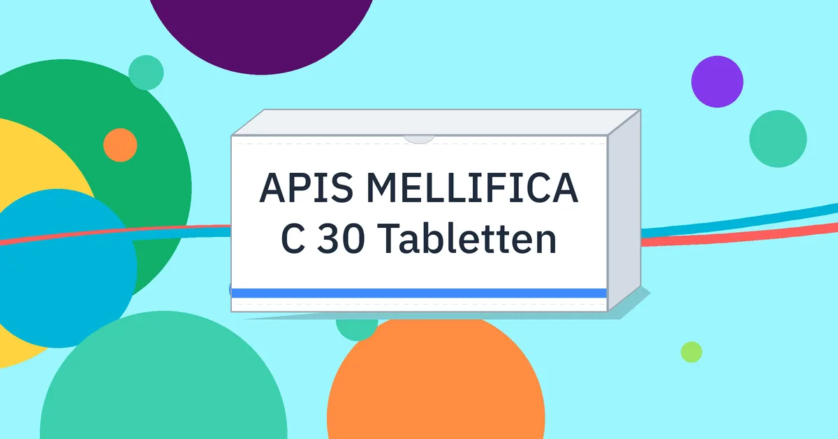 Symbolbild: Packung mit der Aufschrift APIS MELLIFICA C 30 Tabletten (PZN 04203929) – Verfügbarkeit und Bezug in Apotheken in Frankfurt am Main
