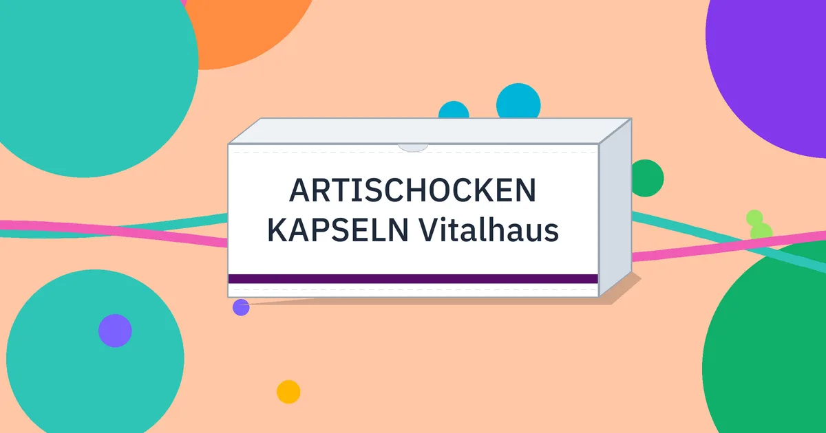 Symbolbild: Packung mit der Aufschrift ARTISCHOCKEN KAPSELN Vitalhaus (PZN 02683032) – Verfügbarkeit und Bezug in Apotheken in Frankfurt am Main