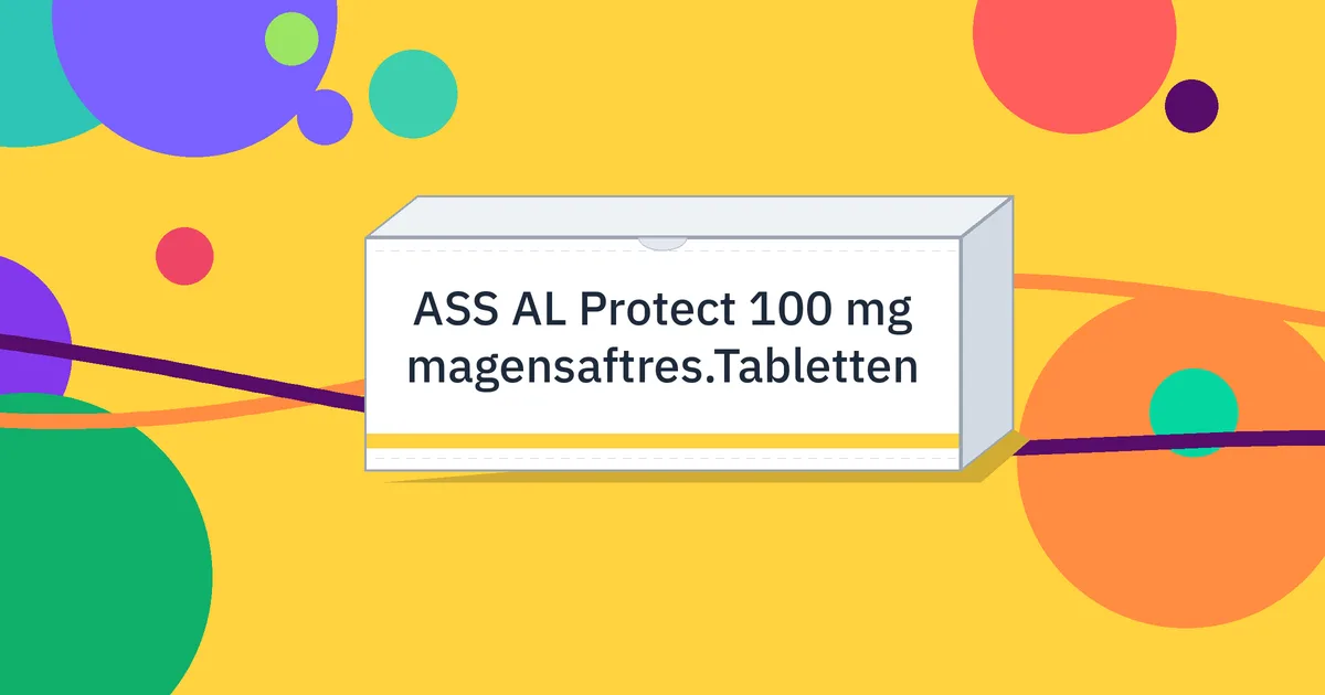 Symbolbild: Packung mit der Aufschrift ASS AL Protect 100 mg magensaftres.Tabletten (PZN 00149989) – Verfügbarkeit und Bezug in Apotheken in Frankfurt am Main