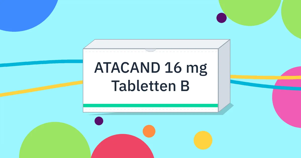 Symbolbild: Packung mit der Aufschrift ATACAND 16 mg Tabletten B (PZN 04037980) – Verfügbarkeit und Bezug in Apotheken in Frankfurt am Main
