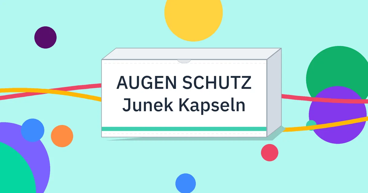Symbolbild: Packung mit der Aufschrift AUGEN SCHUTZ Junek Kapseln (PZN 05529099) – Verfügbarkeit und Bezug in Apotheken in Frankfurt am Main