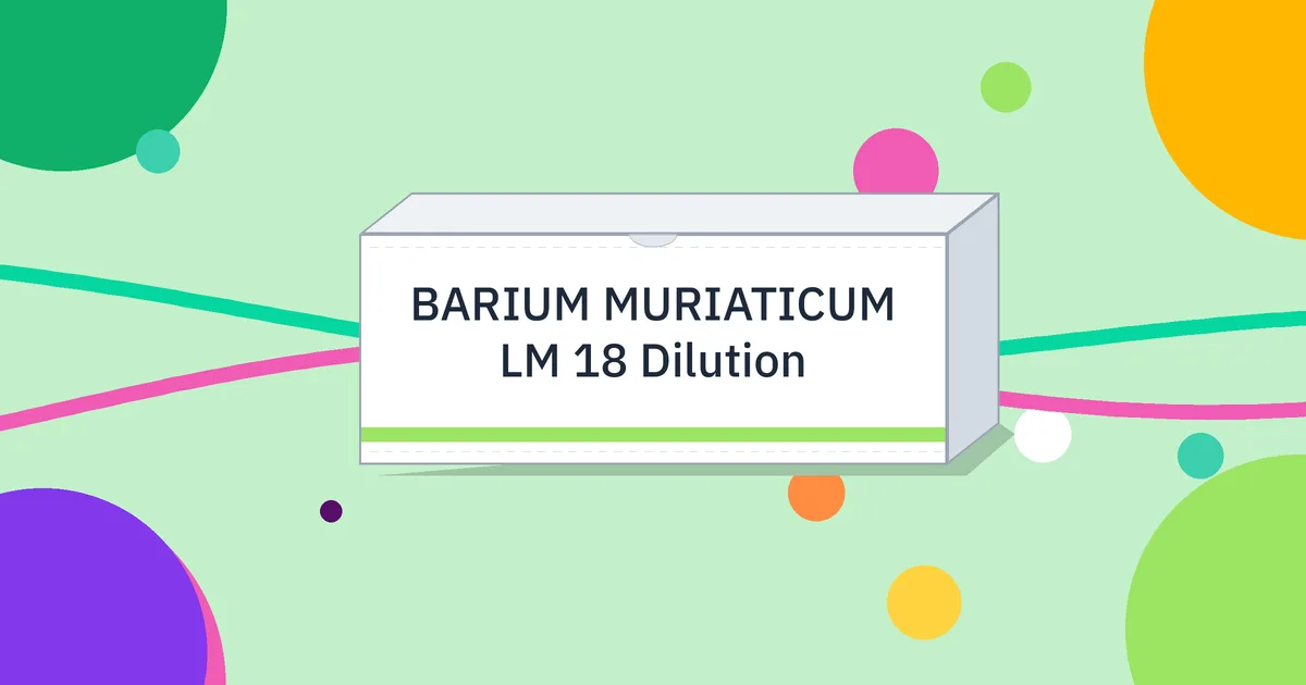 Symbolbild: Packung mit der Aufschrift BARIUM MURIATICUM LM 18 Dilution (PZN 09075637) – Verfügbarkeit und Bezug in Apotheken in Frankfurt am Main