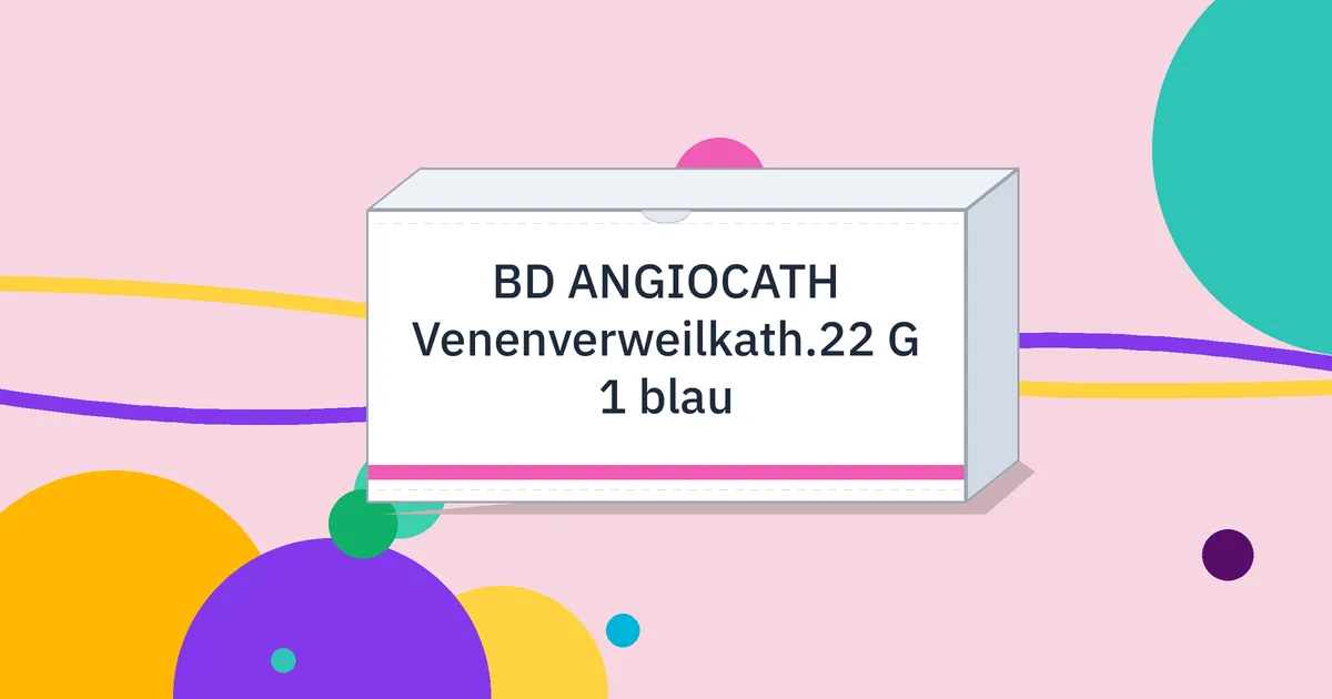 Symbolbild: Packung mit der Aufschrift BD ANGIOCATH Venenverweilkath.22 G 1 blau (PZN 04083299) – Verfügbarkeit und Bezug in Apotheken in Frankfurt am Main