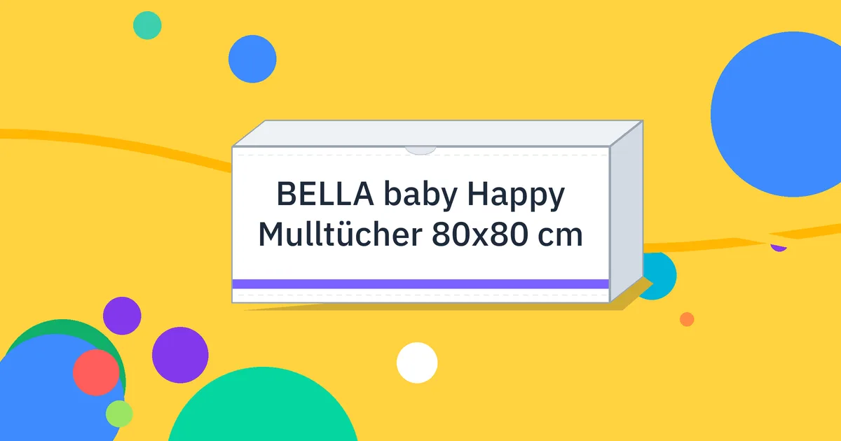 Symbolbild: Packung mit der Aufschrift BELLA baby Happy Mulltücher 80x80 cm (PZN 17368572) – Verfügbarkeit und Bezug in Apotheken in Frankfurt am Main