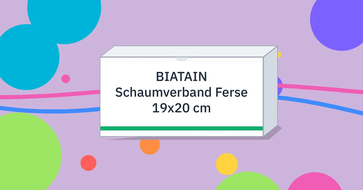 Symbolbild: Packung mit der Aufschrift BIATAIN Schaumverband Ferse 19x20 cm (PZN 12393743) – Verfügbarkeit und Bezug in Apotheken in Frankfurt am Main