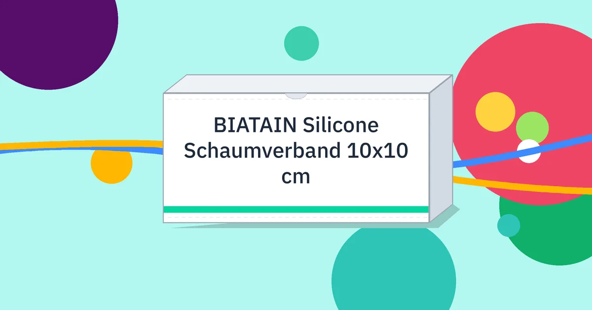 Symbolbild: Packung mit der Aufschrift BIATAIN Silicone Schaumverband 10x10 cm (PZN 18268358) – Verfügbarkeit und Bezug in Apotheken in Frankfurt am Main