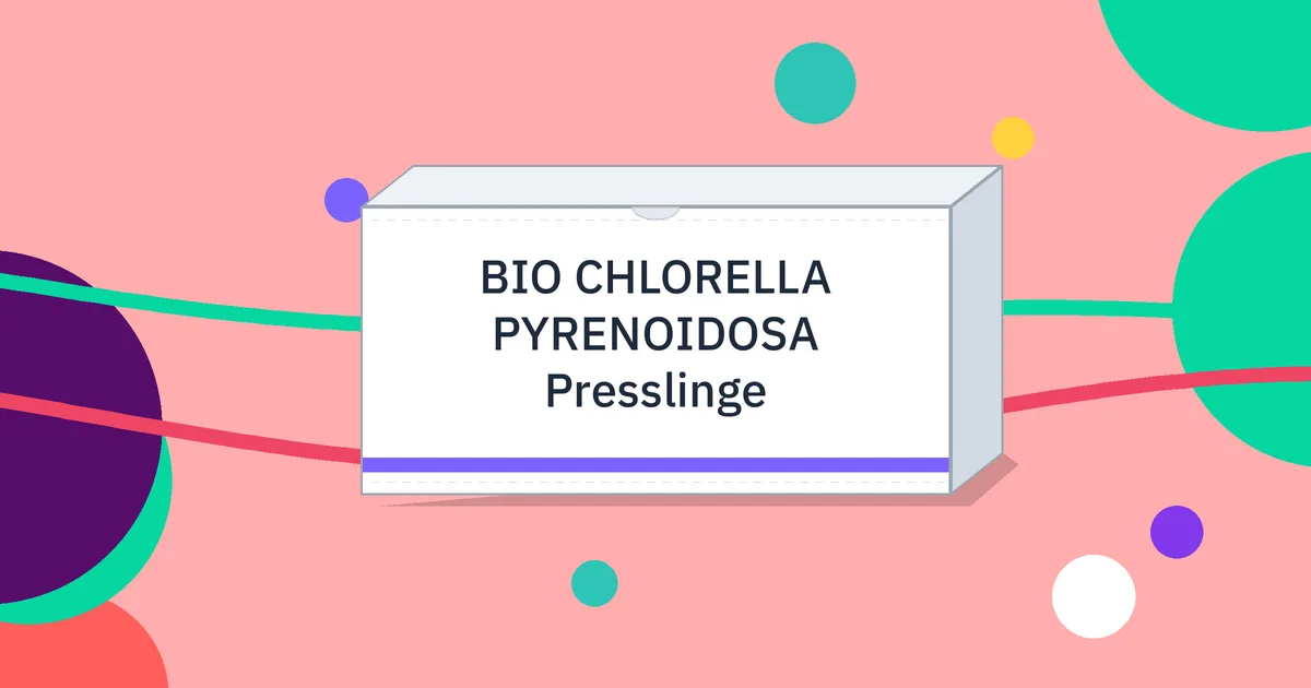 Symbolbild: Packung mit der Aufschrift BIO CHLORELLA PYRENOIDOSA Presslinge (PZN 10106573) – Verfügbarkeit und Bezug in Apotheken in Frankfurt am Main