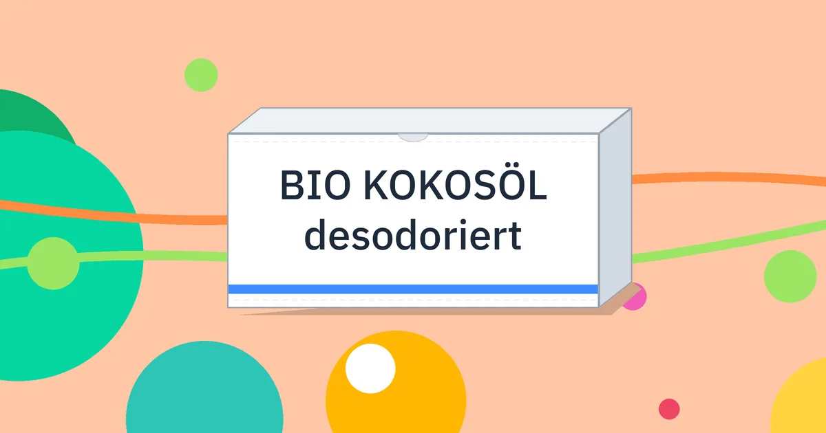 Symbolbild: Packung mit der Aufschrift BIO KOKOSÖL desodoriert (PZN 13512836) – Verfügbarkeit und Bezug in Apotheken in Frankfurt am Main