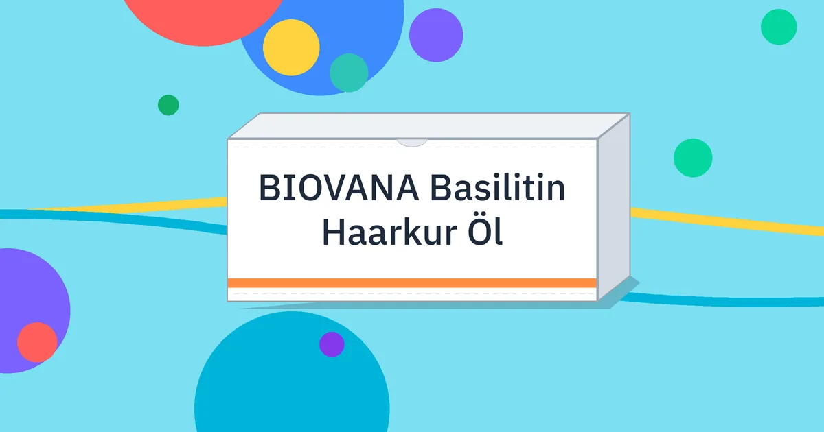 Symbolbild: Packung mit der Aufschrift BIOVANA Basilitin Haarkur Öl (PZN 19720903) – Verfügbarkeit und Bezug in Apotheken in Frankfurt am Main