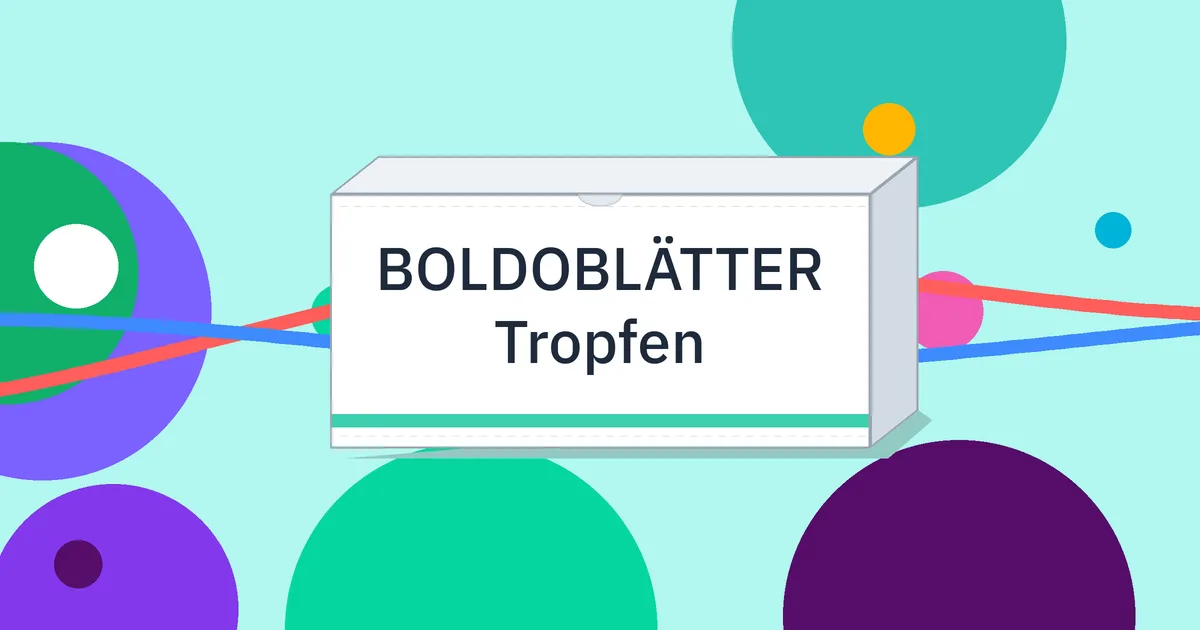 Symbolbild: Packung mit der Aufschrift BOLDOBLÄTTER Tropfen (PZN 14310833) – Verfügbarkeit und Bezug in Apotheken in Frankfurt am Main