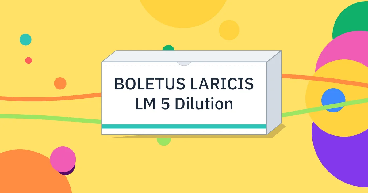 Symbolbild: Packung mit der Aufschrift BOLETUS LARICIS LM 5 Dilution (PZN 13391077) – Verfügbarkeit und Bezug in Apotheken in Frankfurt am Main