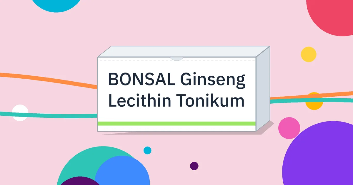 Symbolbild: Packung mit der Aufschrift BONSAL Ginseng Lecithin Tonikum (PZN 01828847) – Verfügbarkeit und Bezug in Apotheken in Frankfurt am Main