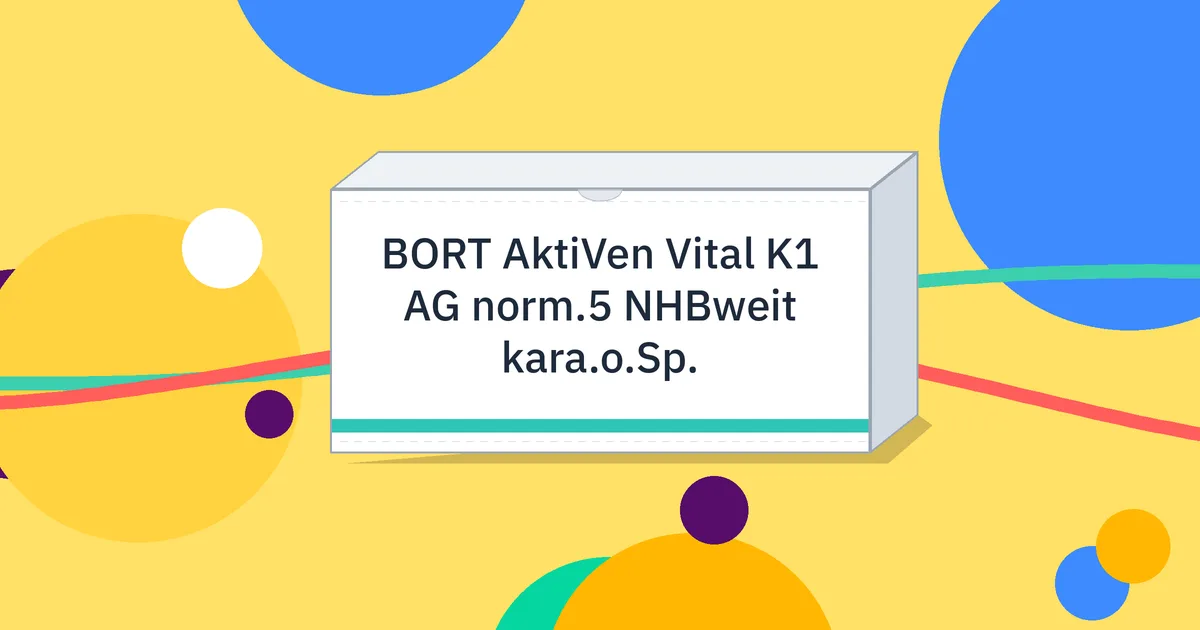 Symbolbild: Packung mit der Aufschrift BORT AktiVen Vital K1 AG norm.5 NHBweit kara.o.Sp. (PZN 13735039) – Verfügbarkeit und Bezug in Apotheken in Frankfurt am Main