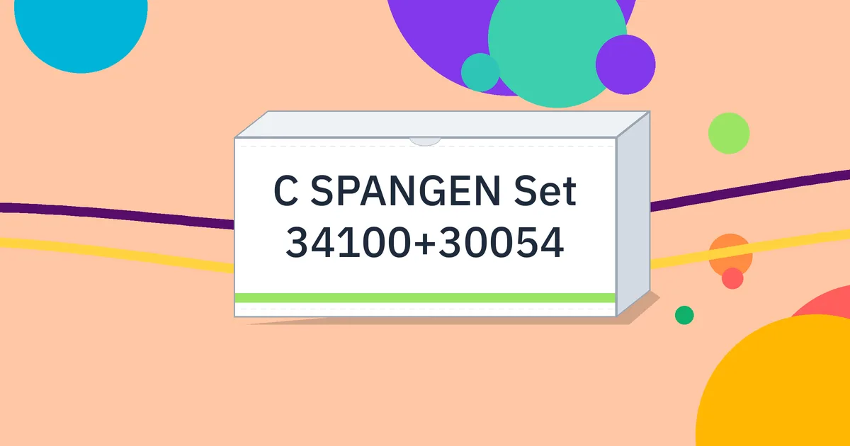 Symbolbild: Packung mit der Aufschrift C SPANGEN Set 34100+30054 (PZN 01455062) – Verfügbarkeit und Bezug in Apotheken in Frankfurt am Main