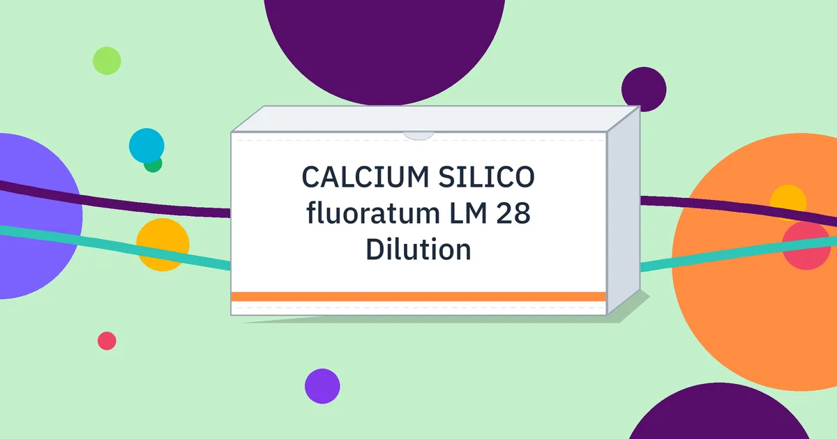 Symbolbild: Packung mit der Aufschrift CALCIUM SILICO fluoratum LM 28 Dilution (PZN 12806286) – Verfügbarkeit und Bezug in Apotheken in Frankfurt am Main