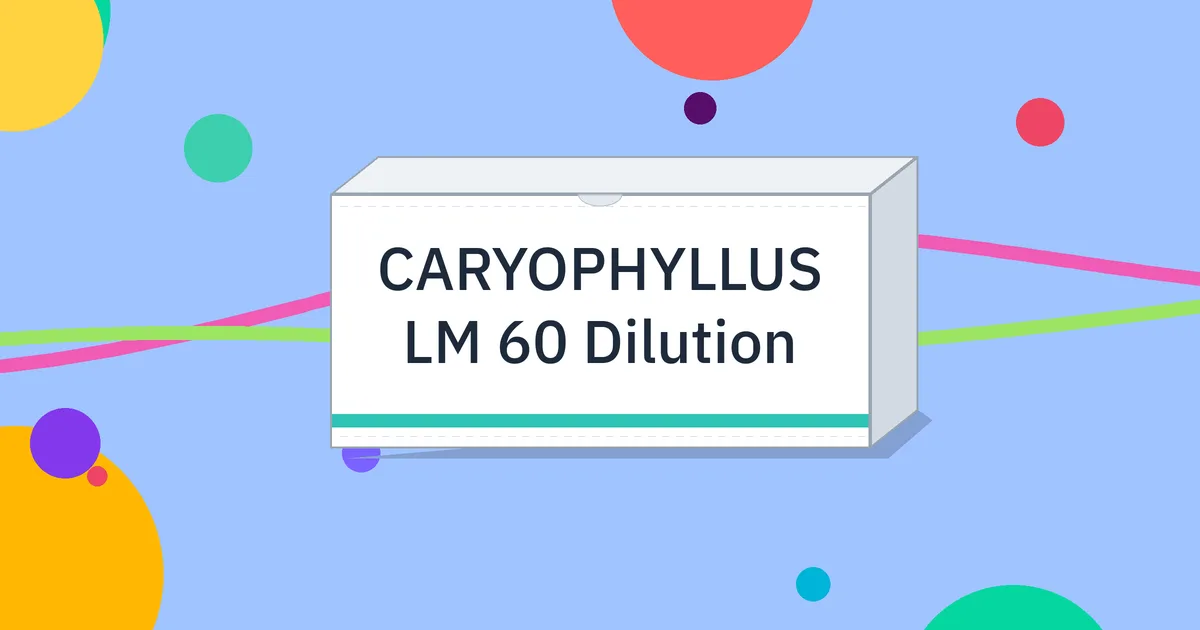 Symbolbild: Packung mit der Aufschrift CARYOPHYLLUS LM 60 Dilution (PZN 13432215) – Verfügbarkeit und Bezug in Apotheken in Frankfurt am Main