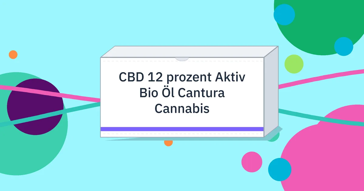 Symbolbild: Packung mit der Aufschrift CBD 12 prozent Aktiv Bio Öl Cantura Cannabis (PZN 19367766) – Verfügbarkeit und Bezug in Apotheken in Frankfurt am Main